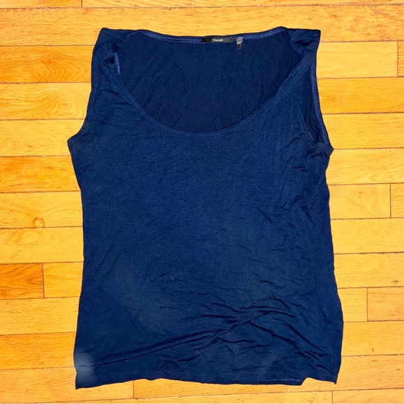 Tahari | Tops | Tahari Navy Blue Tank Top | Poshmark